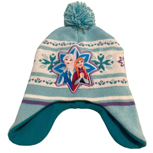 Disney | Accessories | Disney Frozen Fleece Lined Winter Hat W Elsa ...